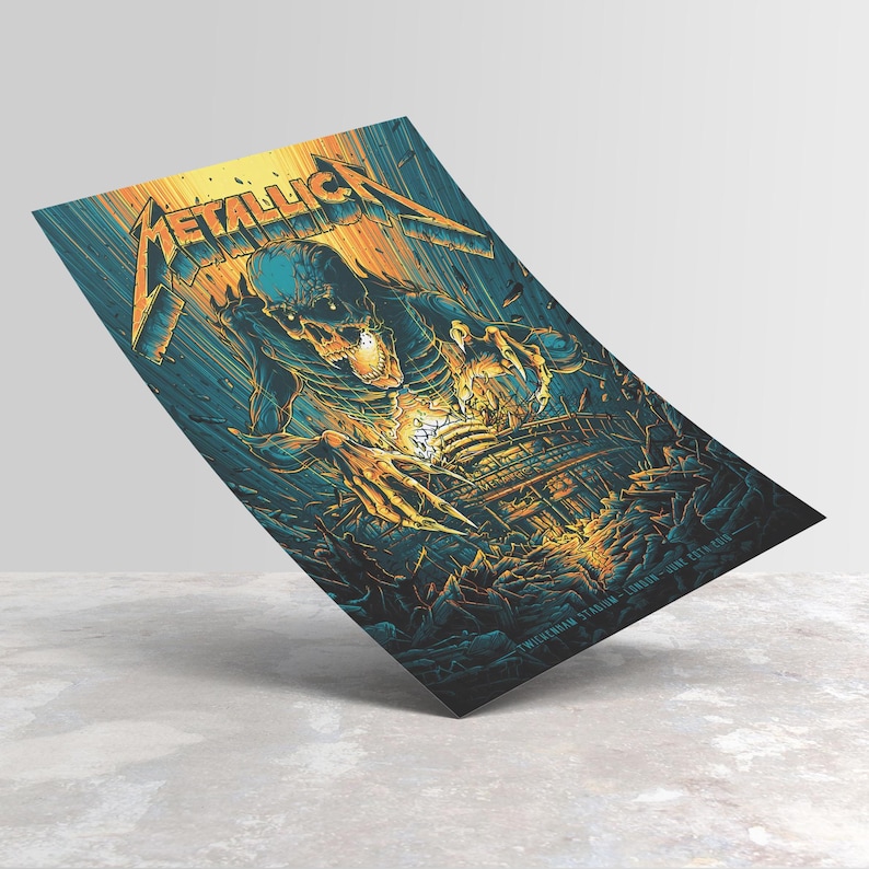 Metallica Poster, Metallica Concert Poster, Metallica Tour 2019 Poster ...