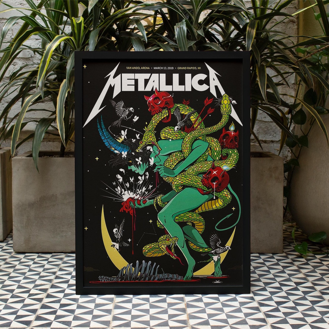 Metallica Poster, Metallica Concert Tour Poster, Metallica Tour 2019 ...