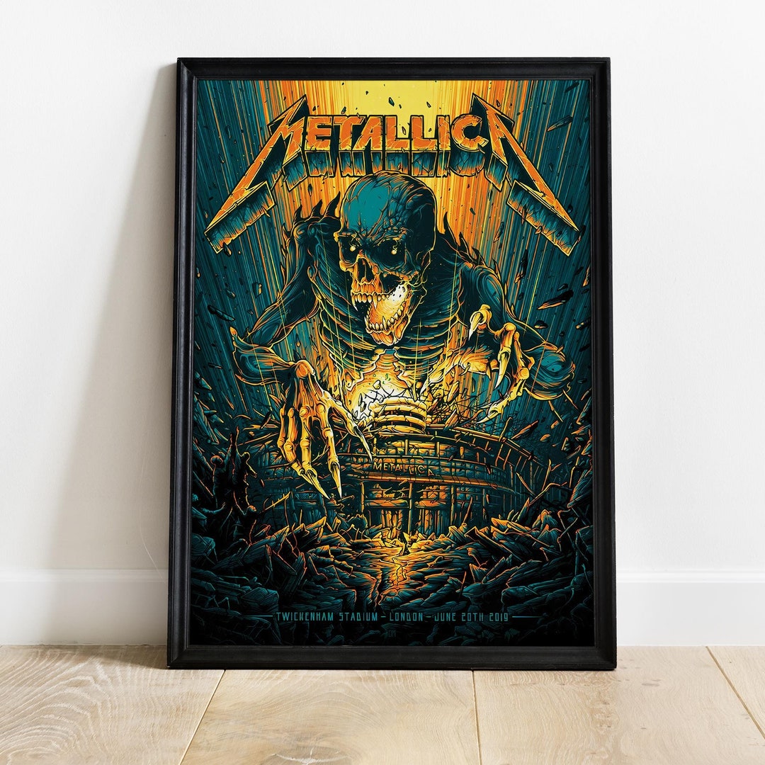Metallica Poster, Metallica Concert Poster, Metallica Tour 2019 Poster ...