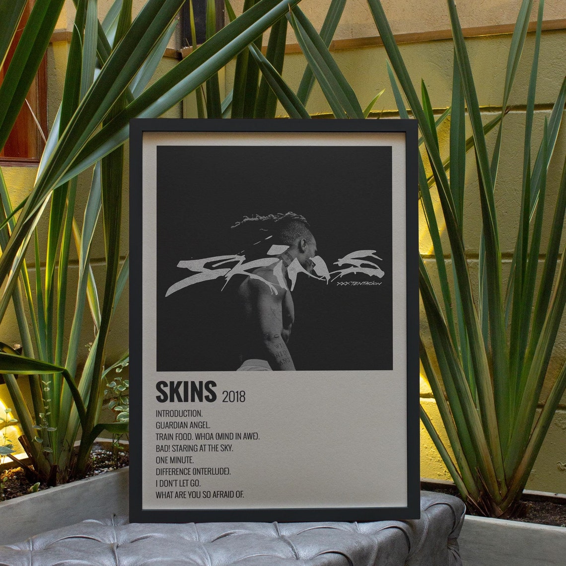 Xxxtentacion Album Poster, SKINS 2018 Album Poster, SKINS Album Cover Print, Music Poster, Hip ...