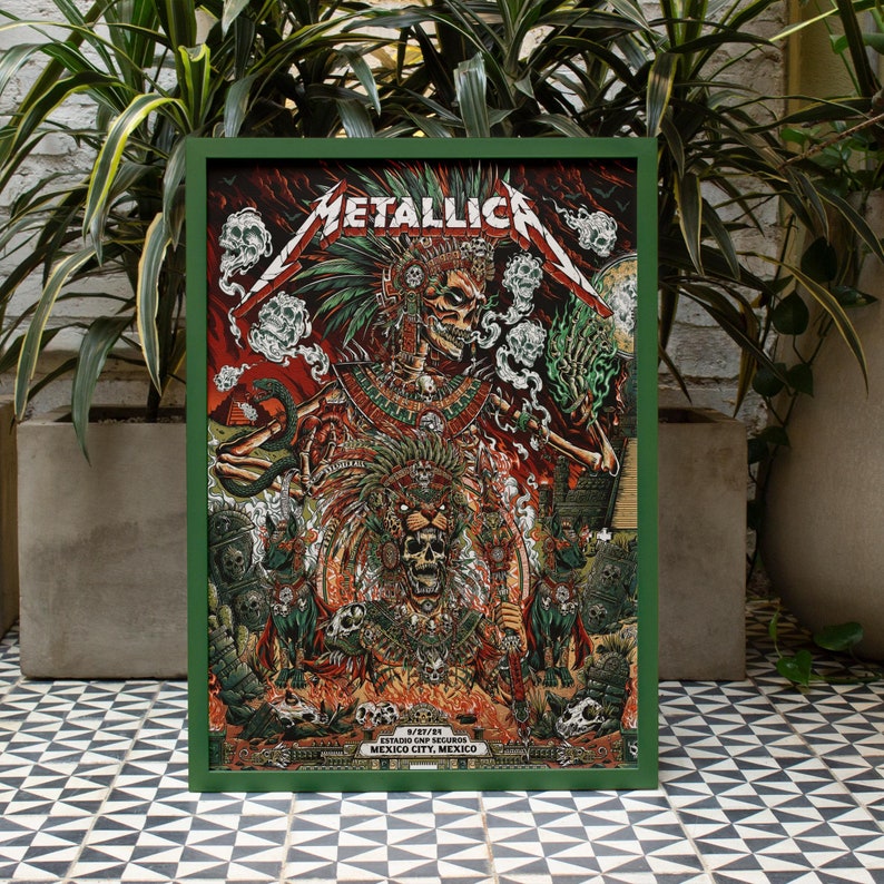 Metallica World Tour Poster in Mexico City September 2024, Metallica ...