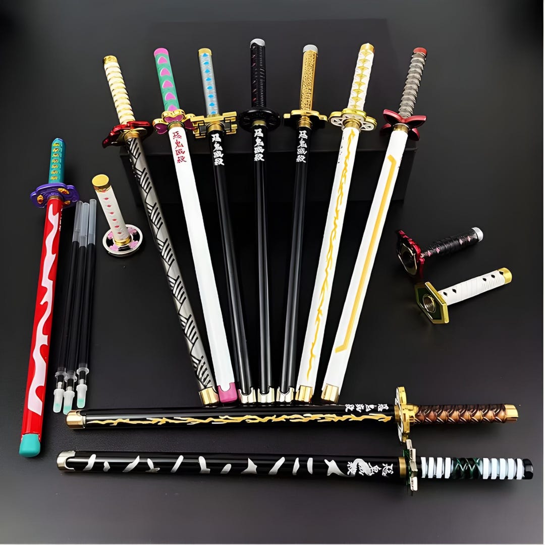 Demon Slayer Katana Pen, Japanese Style Samurai Sword Pen, Collectible ...