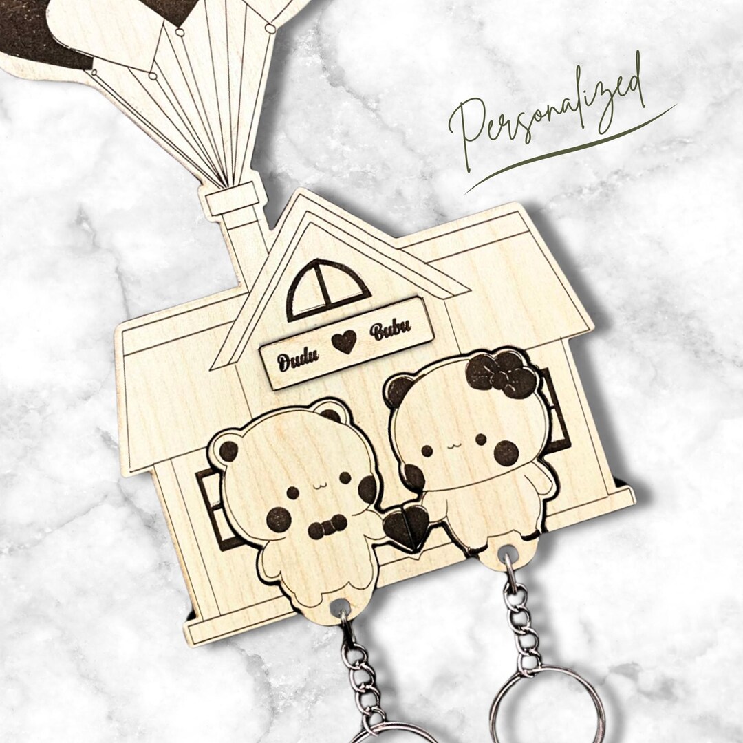 Personalized Bubu Dudu Handmade Keychain Holder, Dudu Bubu Key Hanger, Dudu Bubu Key Holder for ...