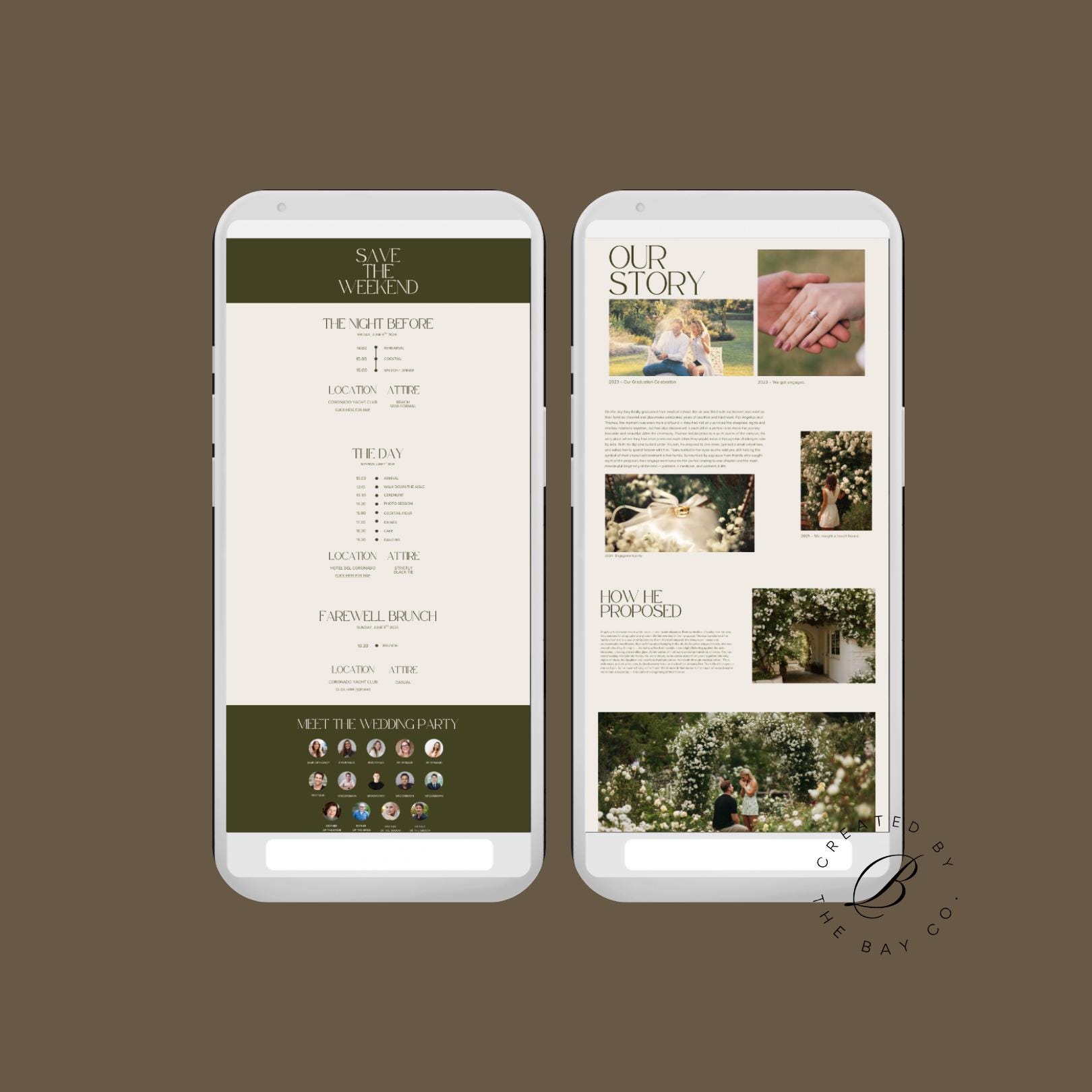 Editable Countdown Timer Responsive Wedding Website Canva Template ...