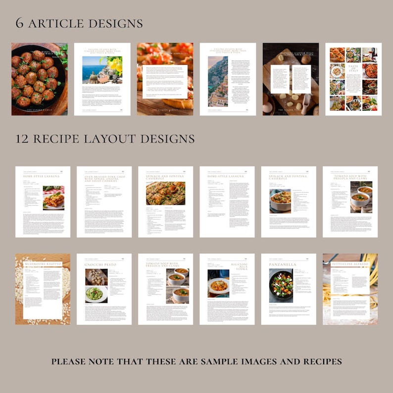Editable Simple Family Cookbook Template: Minimalist Recipe Book Design ...