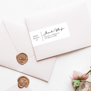 Wraparound Return Address Envelope Label Template, Editable Return ...