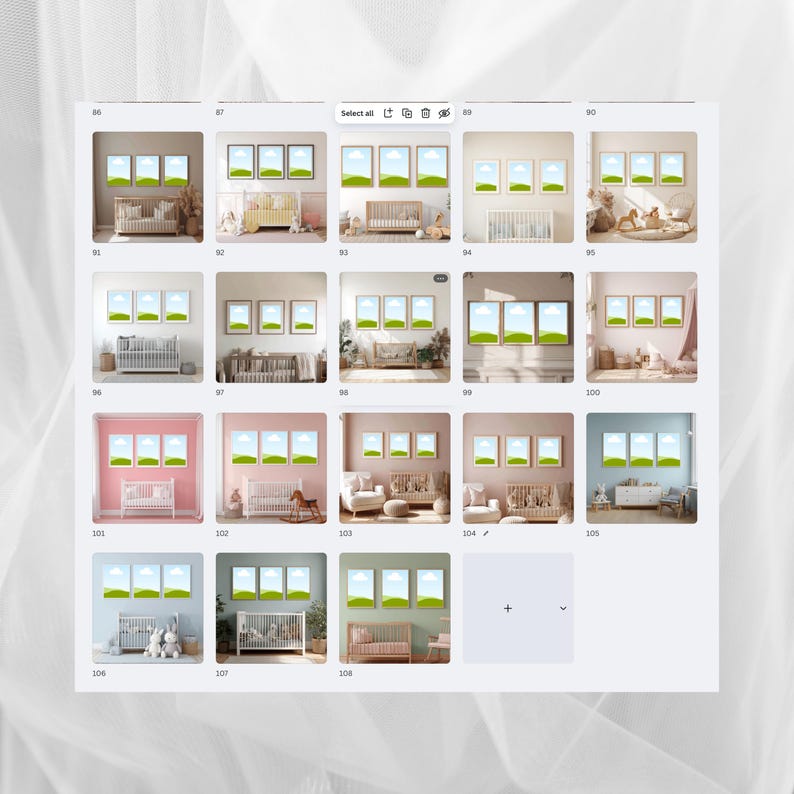 Editable Portrait and Landscape Nursery Wall Art Mockup Bundle Canva ...