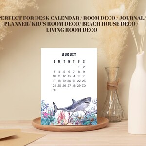 2025 Printable Sea Life Under the Sea Calendar Ocean Animals Dated 5x7 ...
