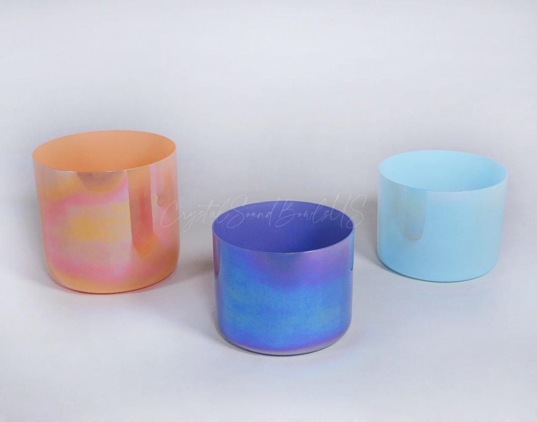 432HZ Crystal Singing Bowl Set: Cosmic Opaque DFG Notes With Mallets ...