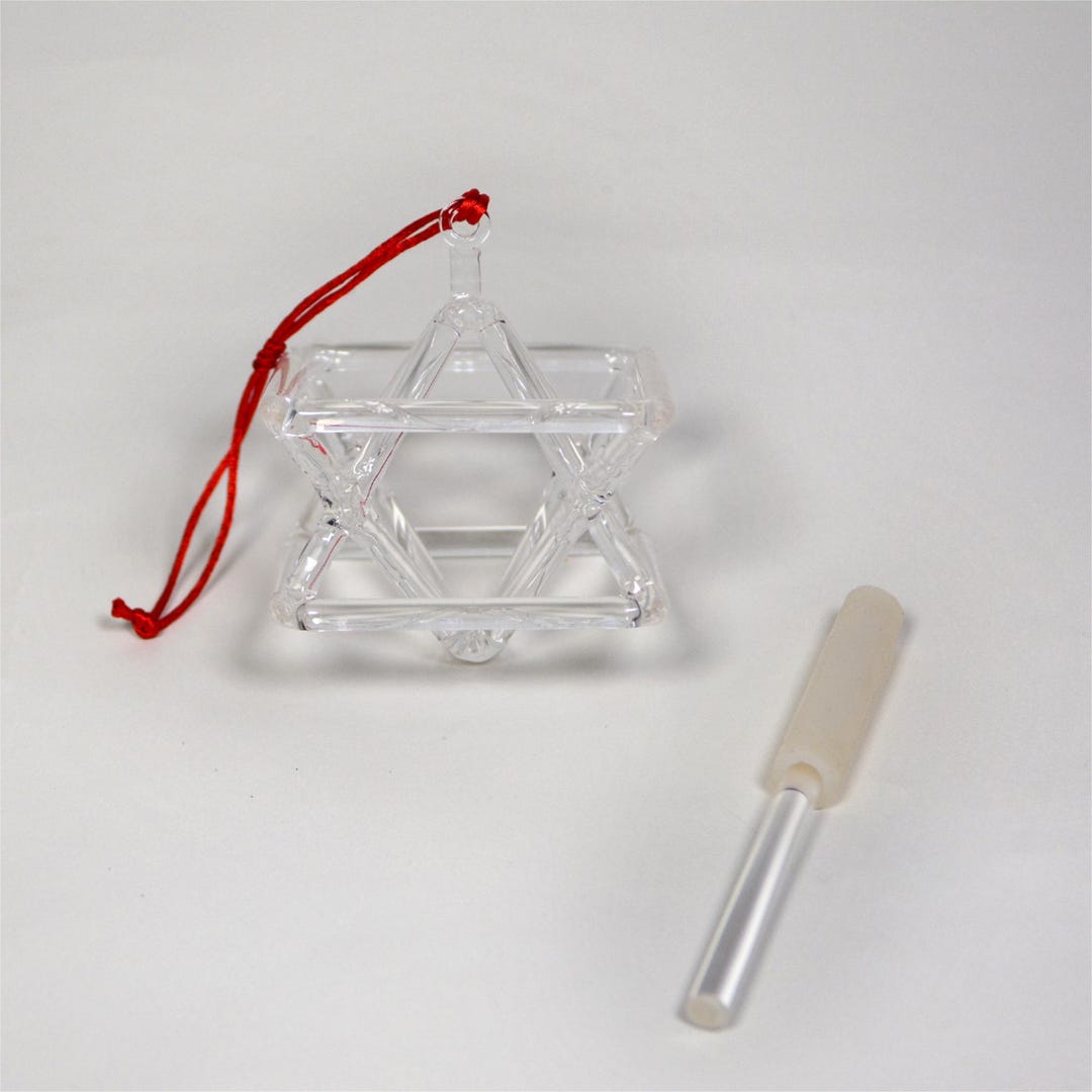 6 Inch Quartz Crystal Singing Pyramid Merkaba Sound Healing with Free ...