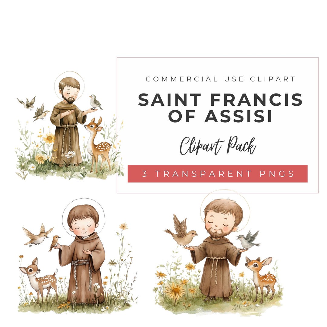 Saint Francis of Assisi Clipart | Patron Saint of Animals Pngs ...