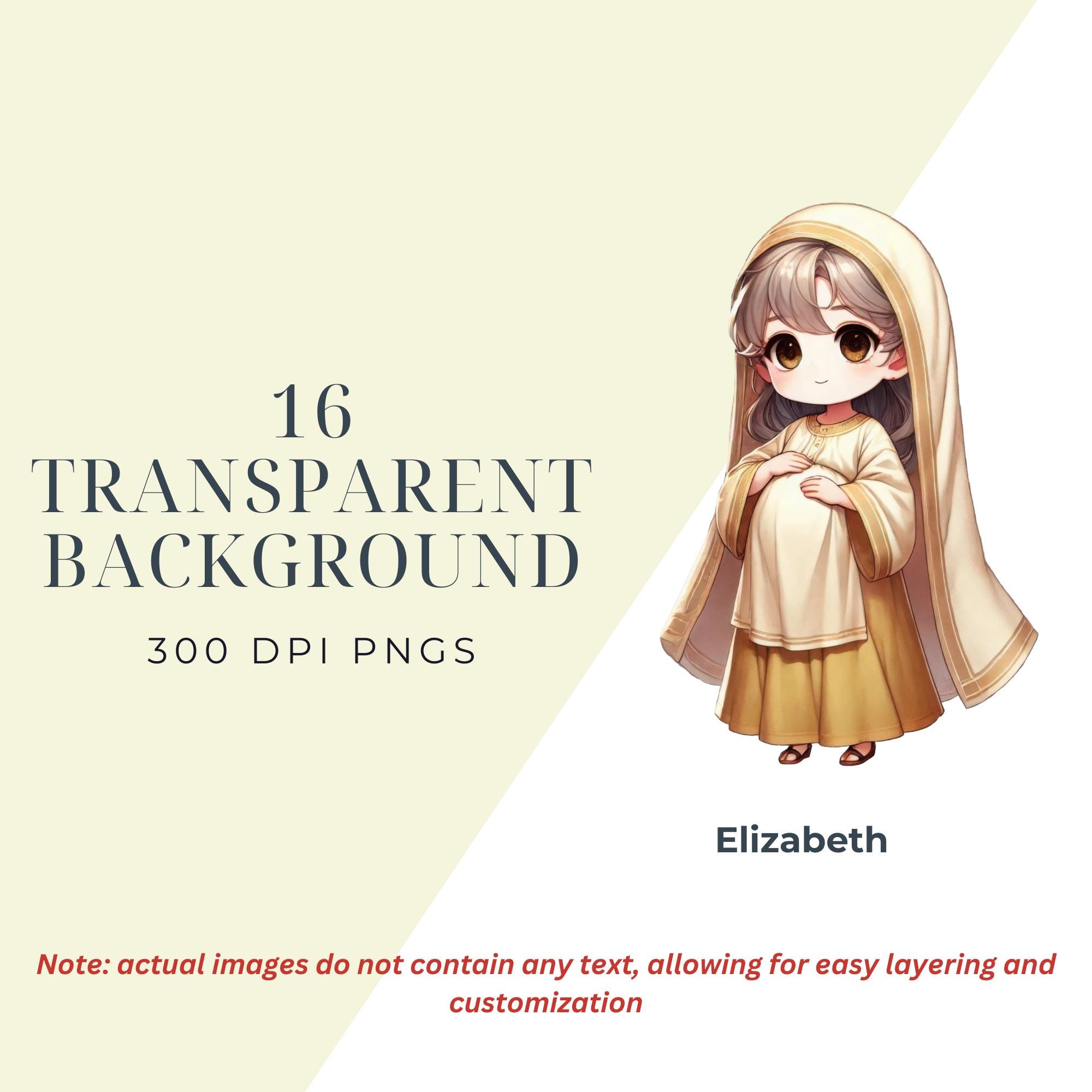 Chibi Women of the Bible Clipart, Biblical Characters, Bible Study Art ...