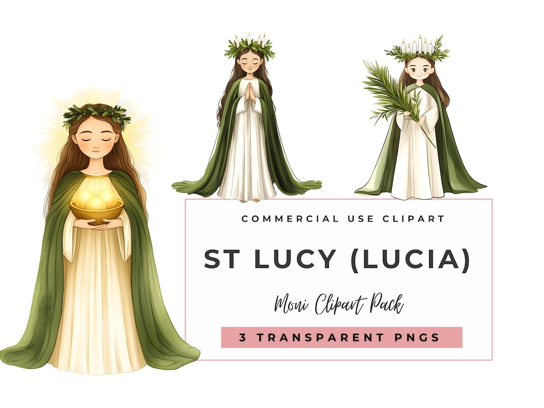 St. Lucy Clipart | Saint Lucy Catholic Clip Art | Santa Lucia PNG ...