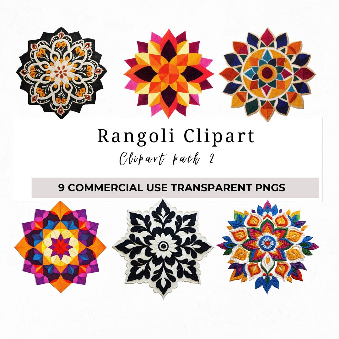 Vibrant Digital Rangoli Designs, Traditional Indian Art Patterns ...
