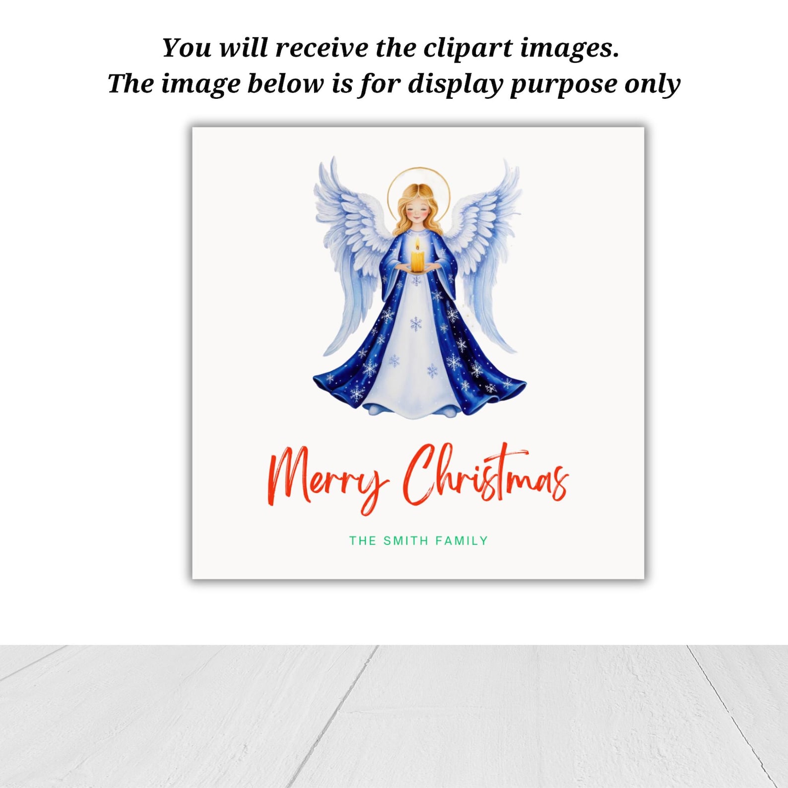 Mixed Media Christmas Angels Clipart, Holiday Angels, Christmas-themed ...