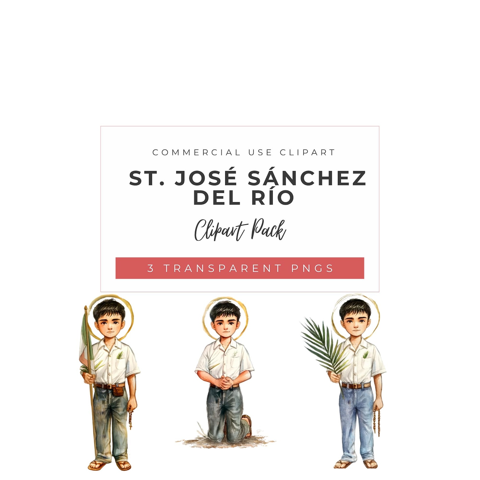 St. José Sánchez Del Río Clipart | Mexican Martyr Watercolor Pngs ...