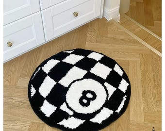 8 Ball Tufted Fluffy Custom Rug Hypebeast Aesthetic - Etsy