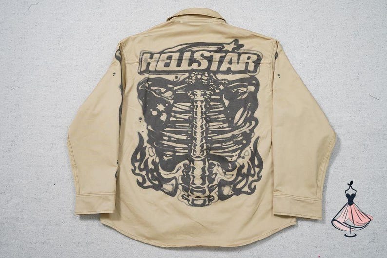 Hellstar Coach Overshirt Jacket Skeleton 'no Girls No Glory' - Etsy