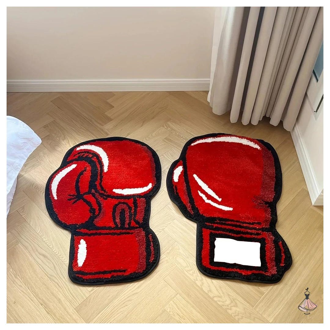 Custom 3D Boxing Gloves Tufted Fluffy Custom Rug Sports Aesthetic - Etsy