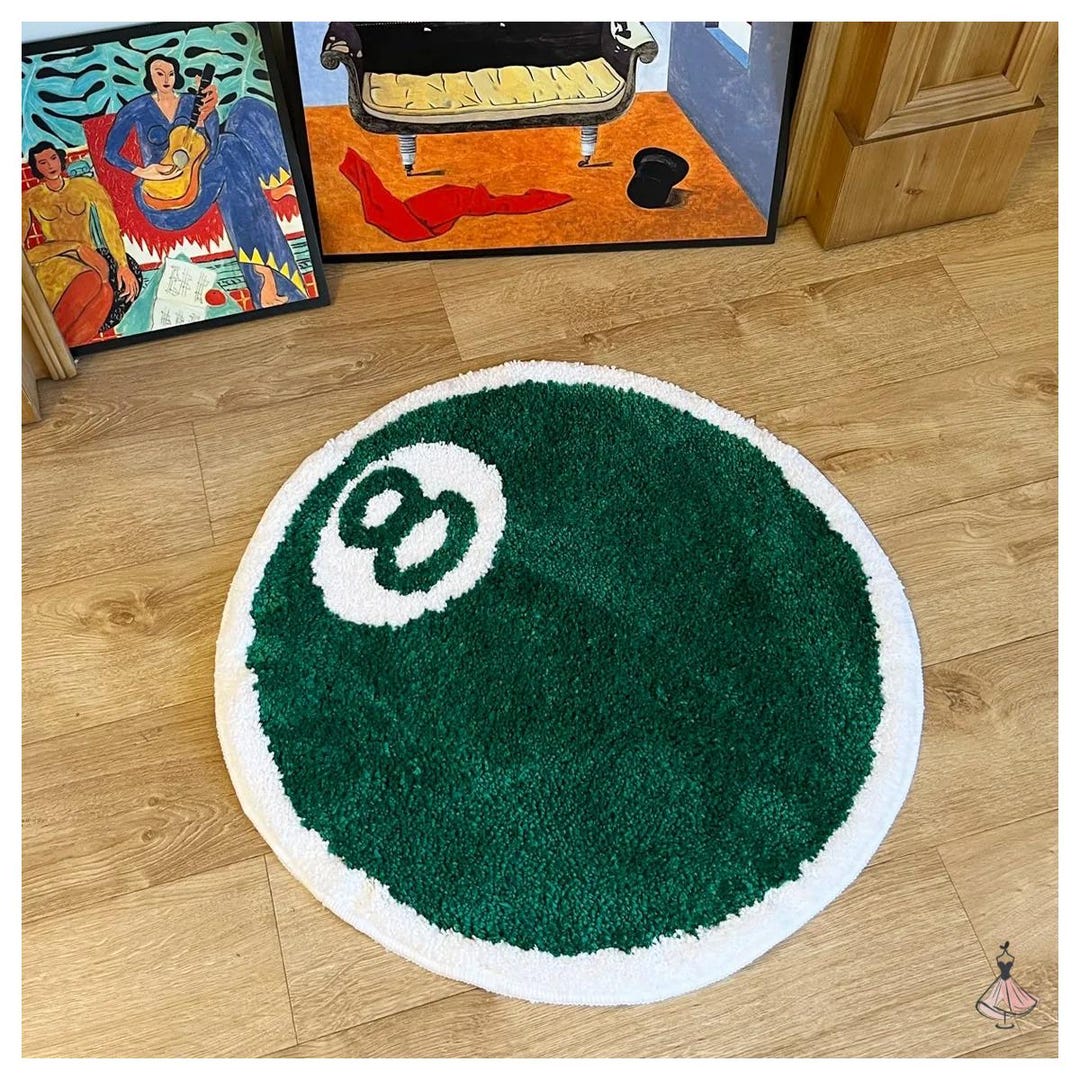 8 Ball Tufted Fluffy Custom Rug Hypebeast Aesthetic - Etsy