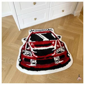 Lancer Evolution Car 3D Rug Custom Fluffy Tuft Racing Aesthetic - Etsy