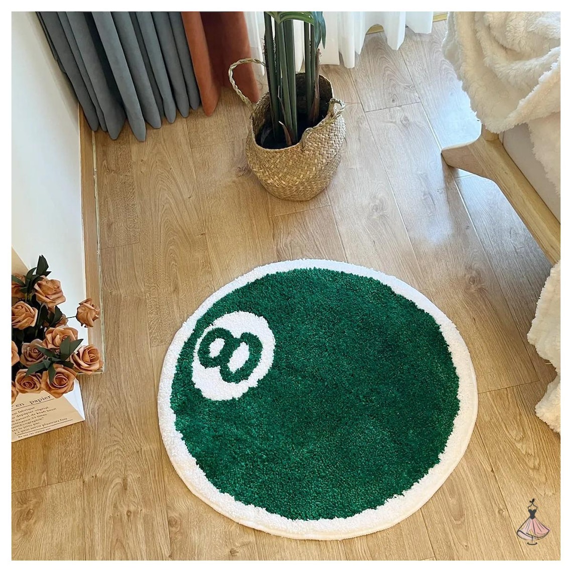 8 Ball Tufted Fluffy Custom Rug Hypebeast Aesthetic Etsy