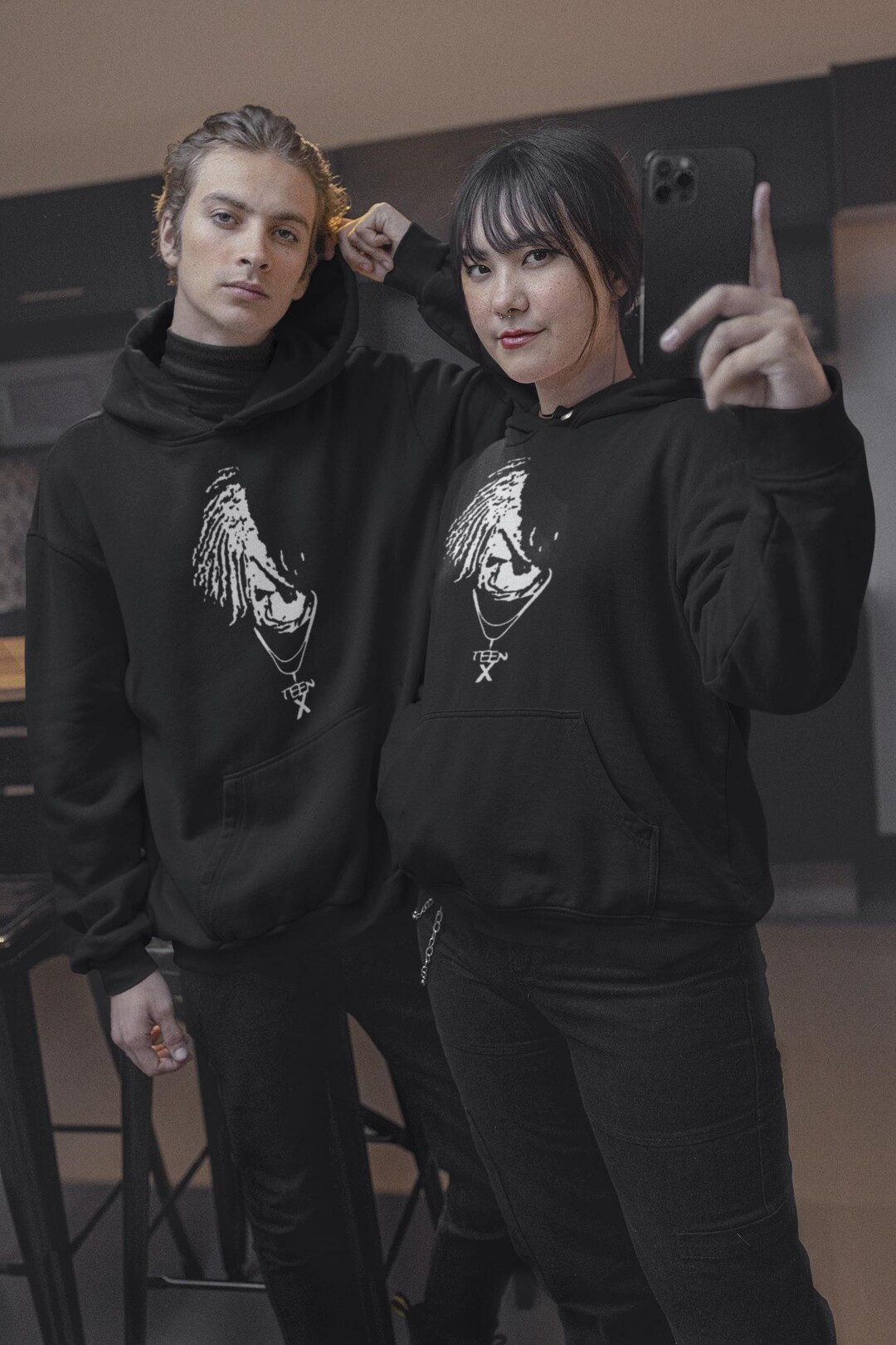 Ken Carson "a Great Chaos" Garment Dyed Hoodie | Ken Caron Sweater ...