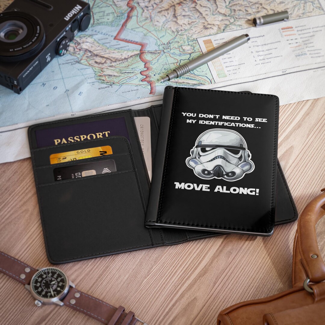 Funny Airport JEDI Mind Trick RFID Blocking Passport Cover Passport ...