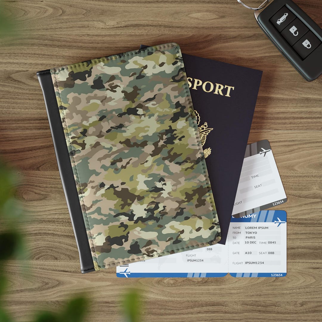 Army Camo RFID Blocking Passport Cover Passport Holder Passport Wallet ...