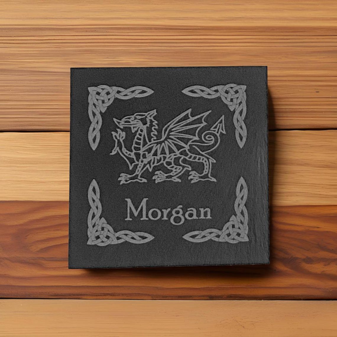 Welsh Gift Slate Coaster - Welsh Gift Idea, Welsh Dragon Gift for Welsh ...