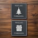 Nollaig Chridheil Engraved Slate Coasters - Scottish Gaelic Christmas ...