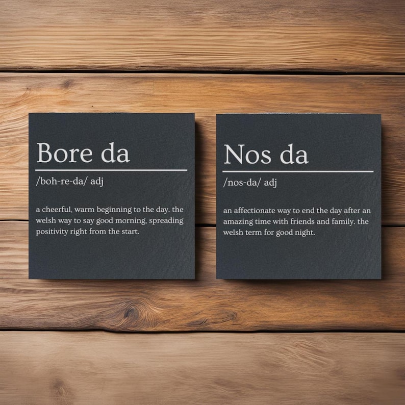 Welsh Gift Slate Coaster - Welsh Dictionary Coasters Gift for Welsh ...