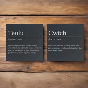 Welsh Gift Slate Coaster - Welsh Dictionary Coasters Gift for Welsh ...