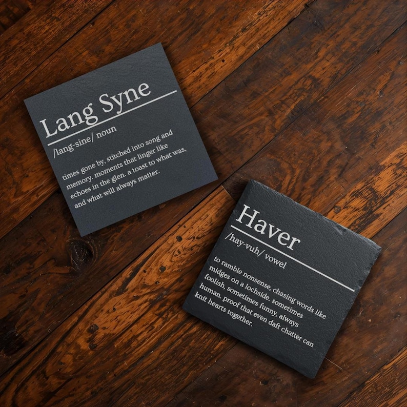 Scottish Gift Slate Coaster - Scotland Dictionary Coasters Gift for ...