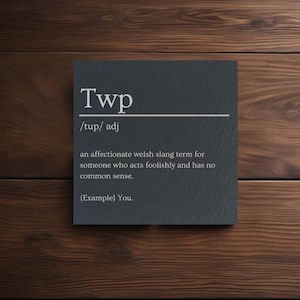 Welsh Gift Slate Coaster - Welsh Dictionary Coasters Gift for Welsh ...