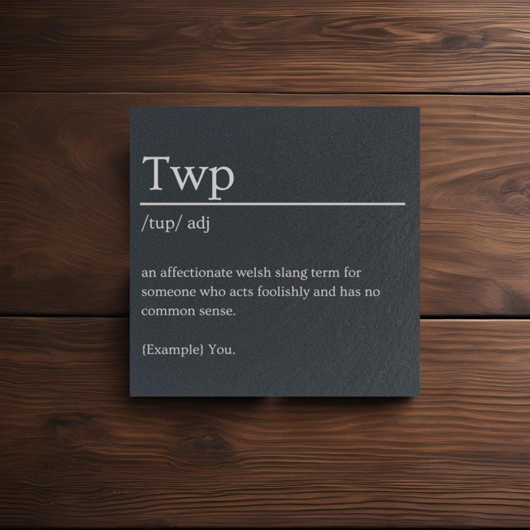Welsh Gift Slate Coaster - Welsh Dictionary Coasters Gift for Welsh ...