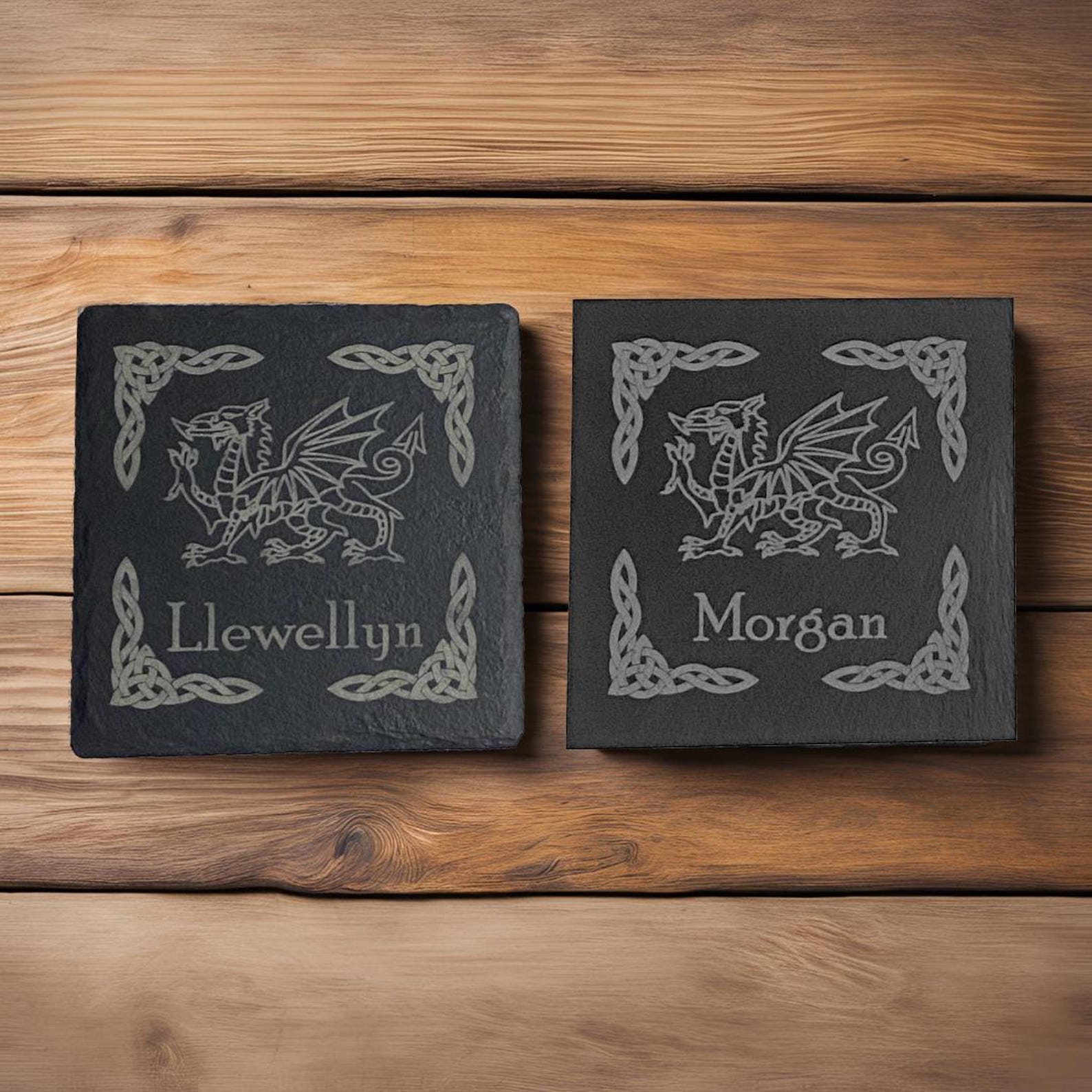 Welsh Gift Slate Coaster - Welsh Gift Idea, Welsh Dragon Gift for Welsh ...