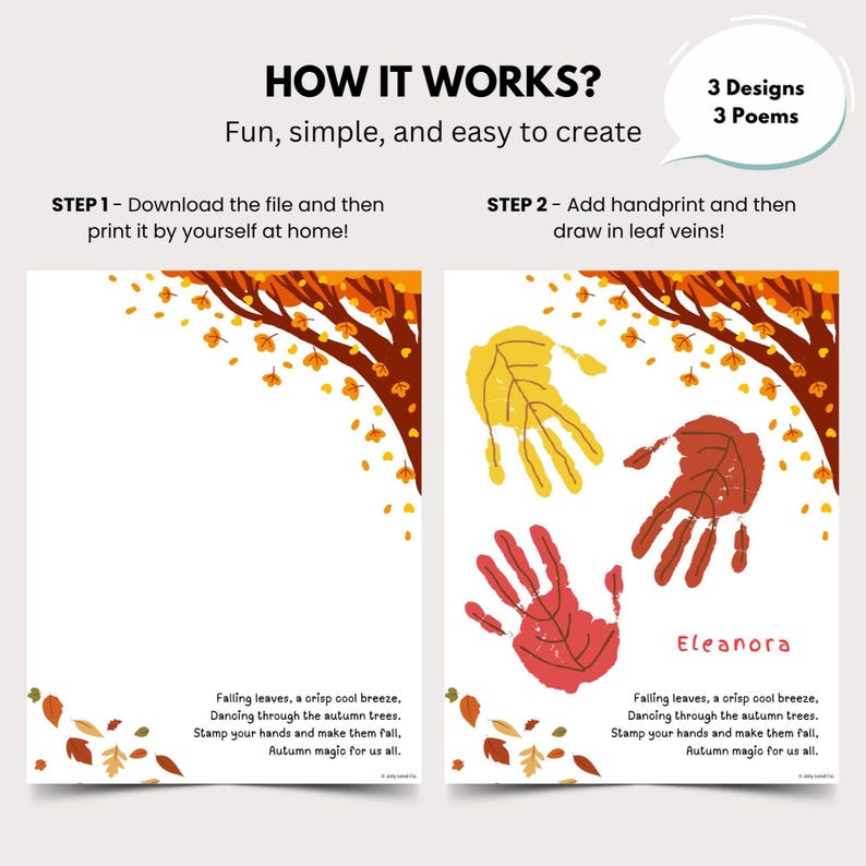Falling Leaves Handprint Art, Preschool Crafts, Thanksgiving Crafts ...