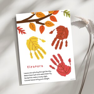 Falling Leaves Handprint Art, Preschool Crafts, Thanksgiving Crafts ...