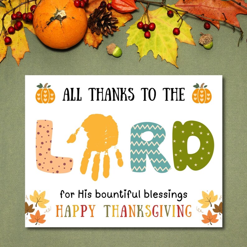 Christian Thanksgiving Craft for Kids, Give Thanks to the Lord ...