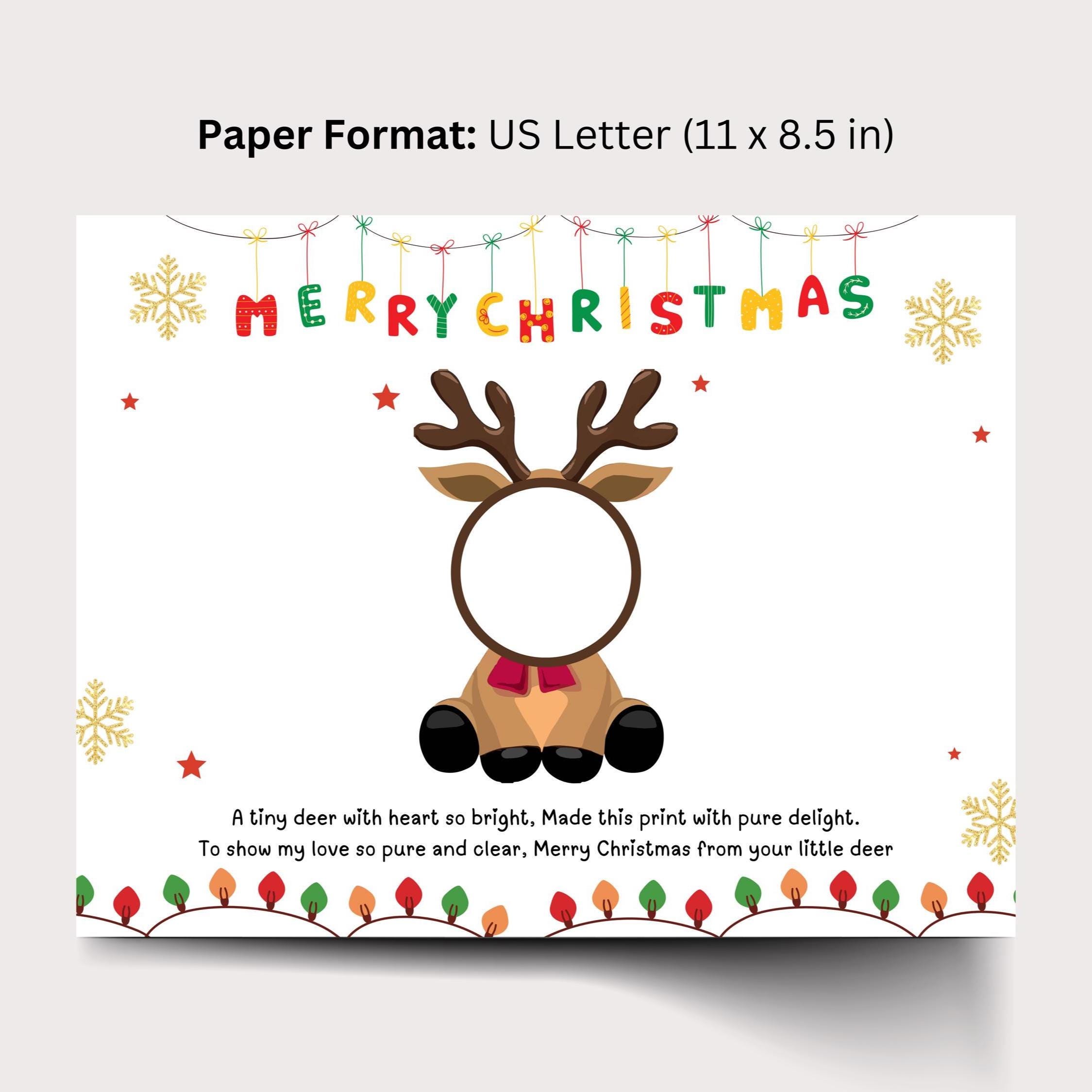 Christmas Handprint Art, I Love You Deerly, Christmas Reindeer Craft ...