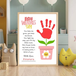 Valentines Day Handprint Craft, 2026 Valentines Handprint Template ...