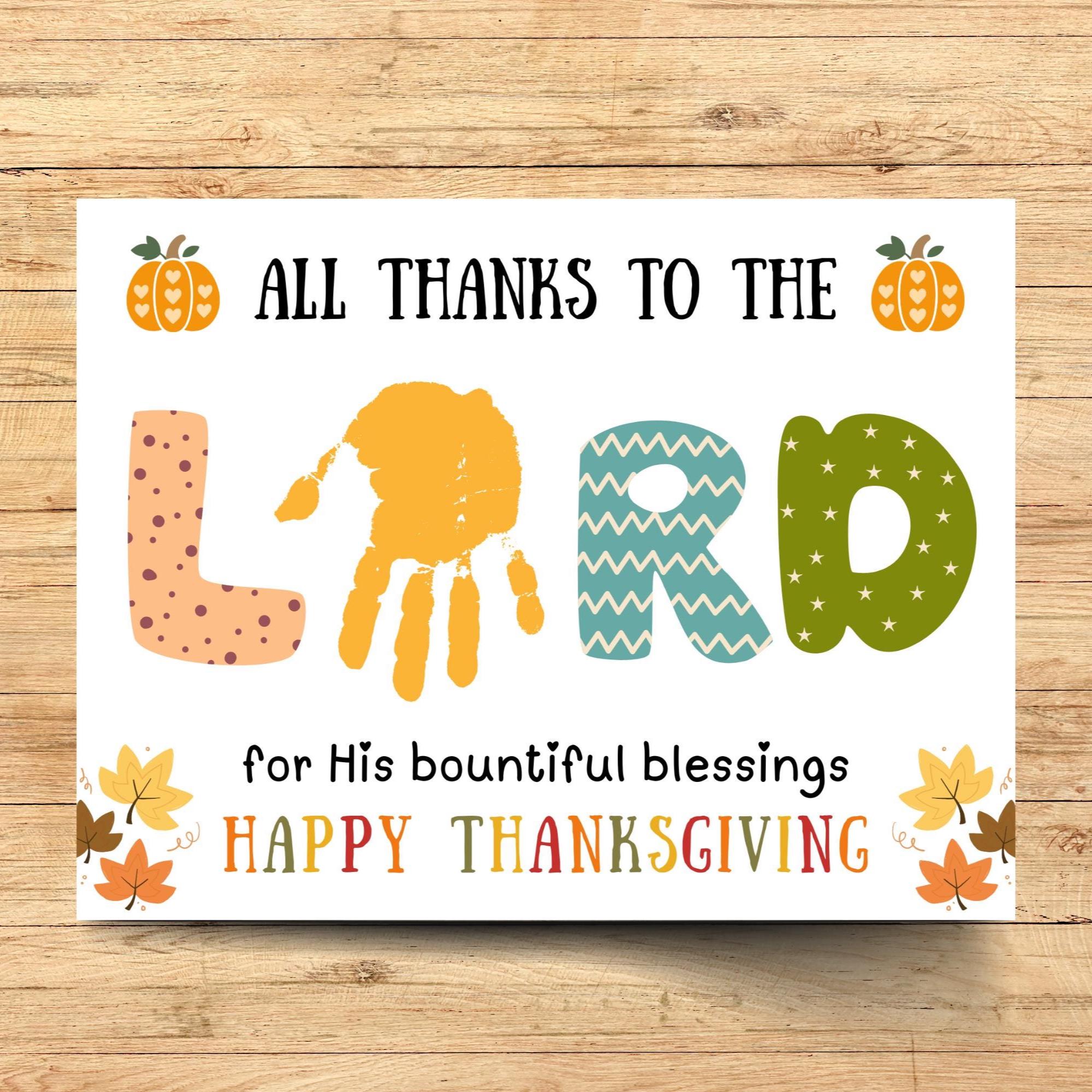 Christian Thanksgiving Craft for Kids, Give Thanks to the Lord ...