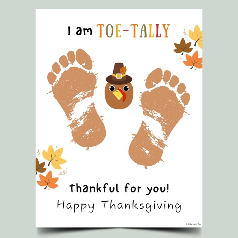 Thanksgiving Footprint Craft for Kids, Toe-tally Thankful Turkey Art ...