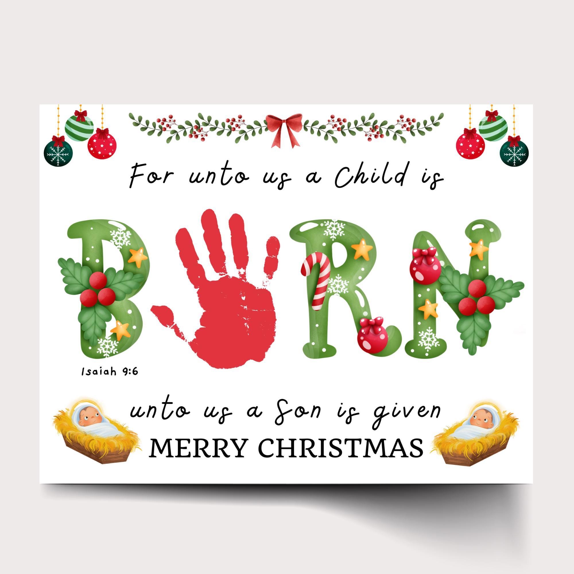 Christian Christmas Handprint Craft, Nativity Handprint Art for Kids ...