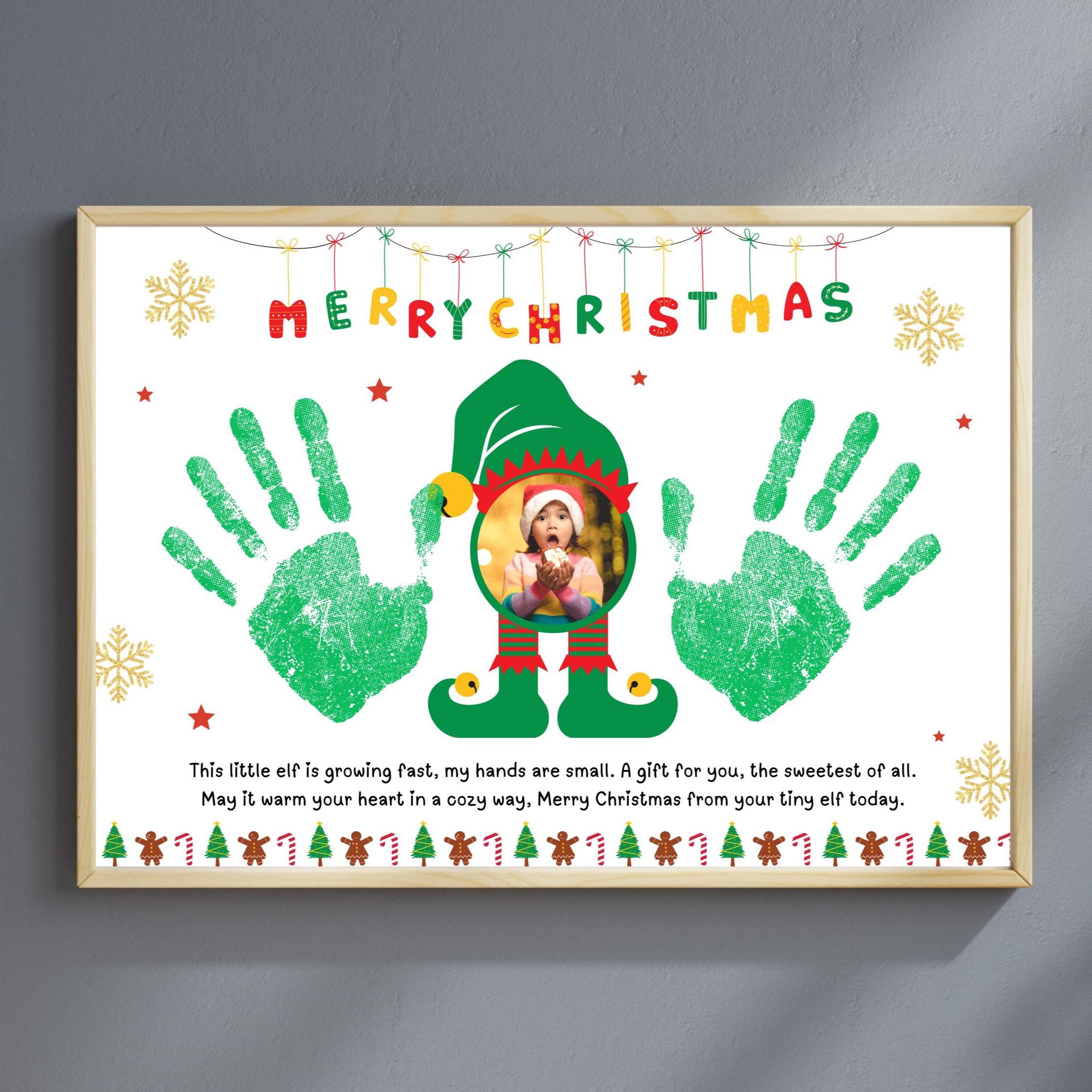 Christmas Handprint Poem DIY Art Craft Bundle, Printable Christmas ...