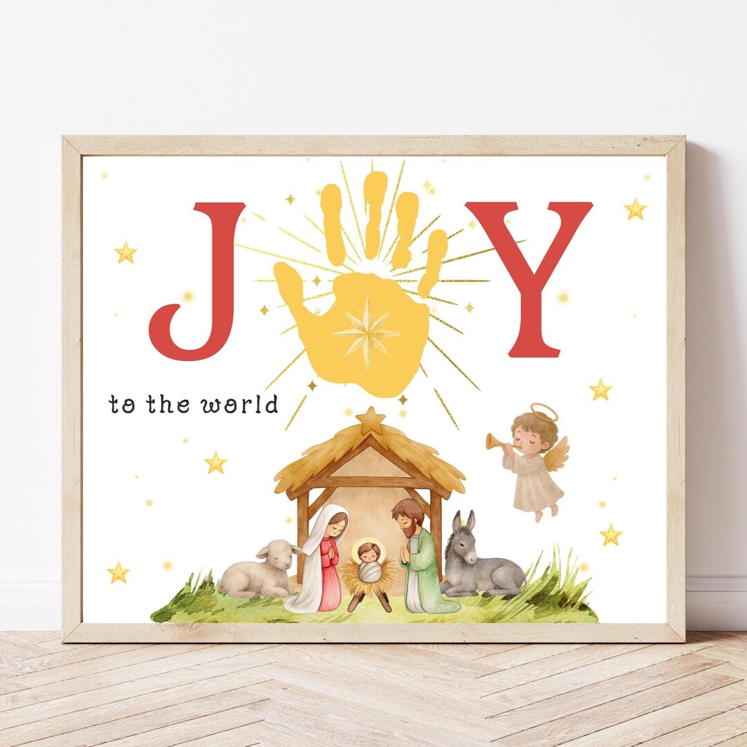 Christmas Nativity Handprint Art, Joy Handprint Craft, Sunday School ...