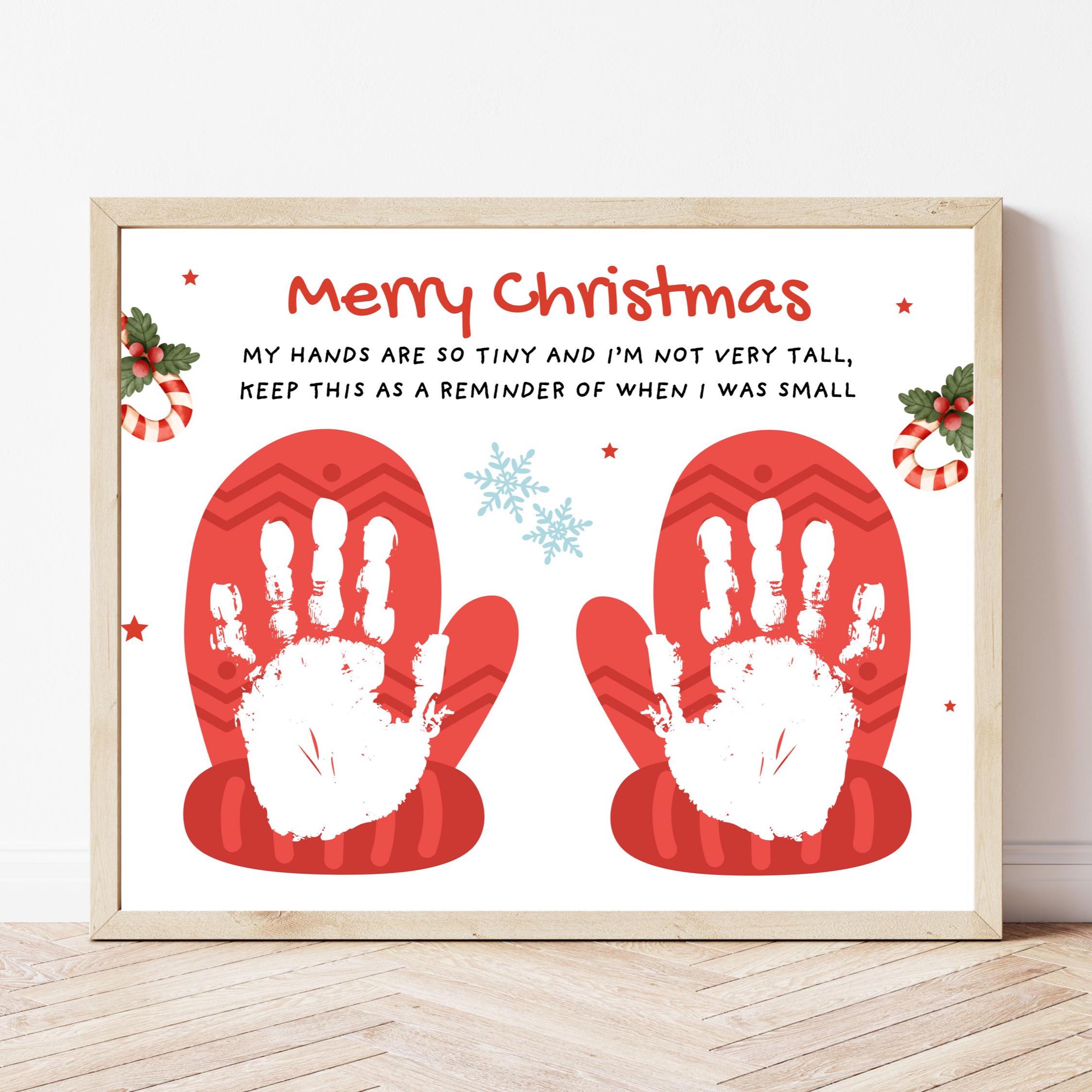 Christmas Handprint Poem, Handprint Art Project for Toddlers, Mittens ...