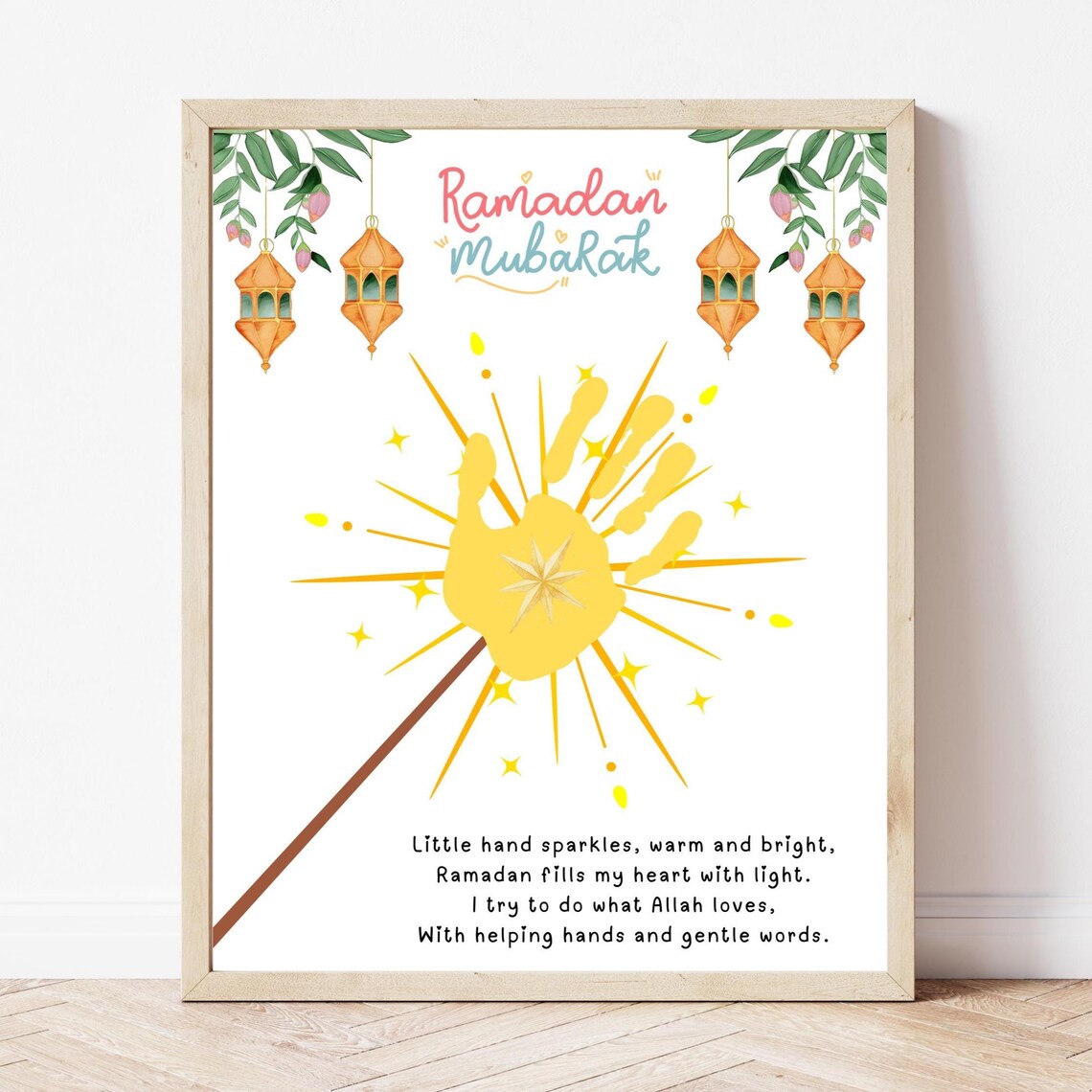 Ramadan Handprint Craft for Kids, Islamic Ramadan Activity Printable ...