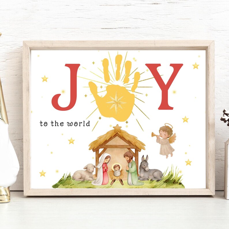 Christmas Nativity Handprint Art, Joy Handprint Craft, Sunday School ...